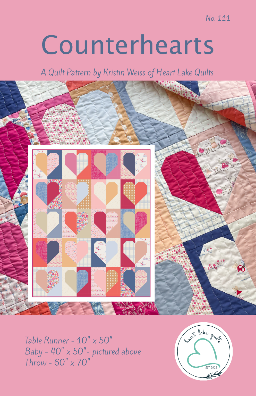 Easy Counterhearts Quilt Pattern for Beginners